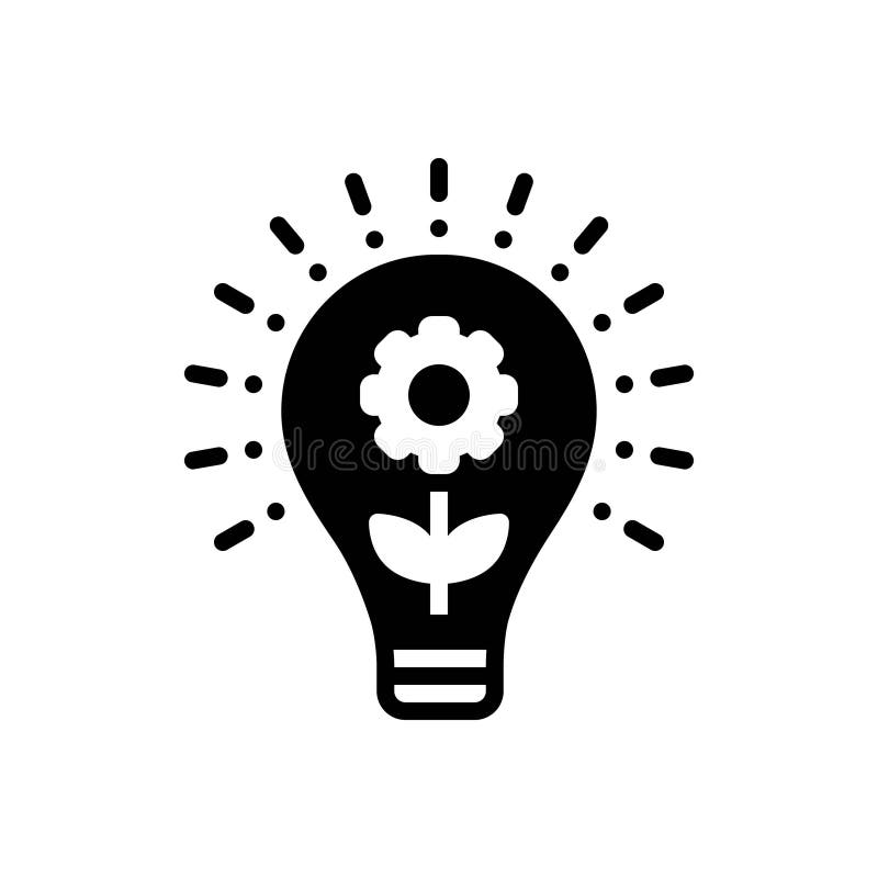 Black Solid Icon for Responsibility, Liability and Light Stock Vector ...