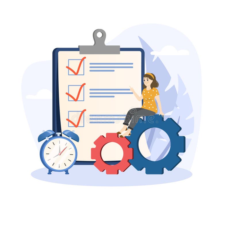 Responsibility Illustration. Checklist for Work Completion, Review Plan ...