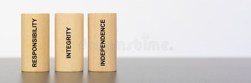 Responsibility, Integrity and Independence Stock Image - Image of unit ...