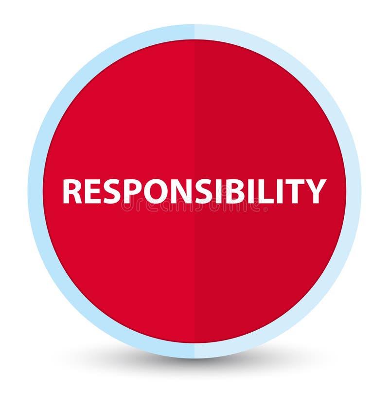 Responsibility Prime Red Round Button Stock Illustration - Illustration ...