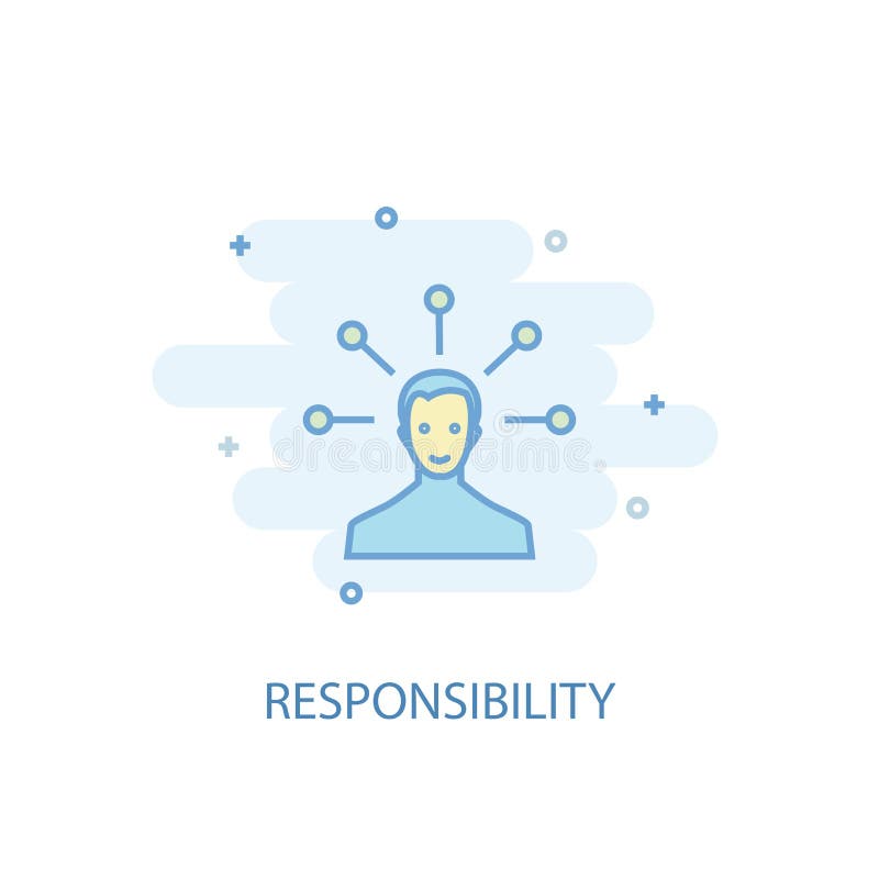 Responsibility Line Concept. Simple Line Stock Vector - Illustration of ...