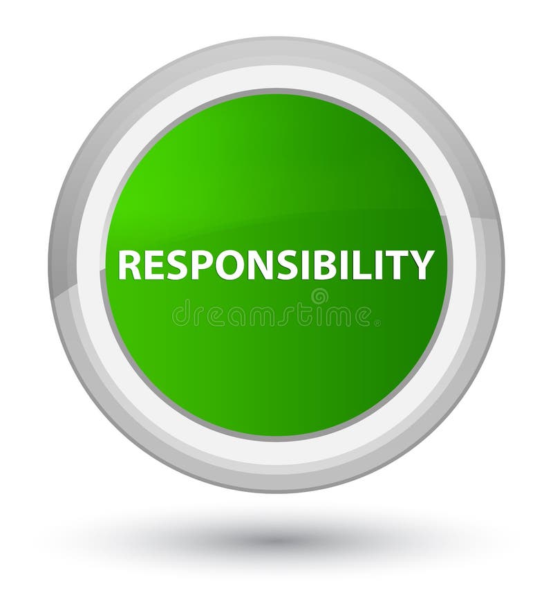 Responsibility Prime Green Round Button Stock Illustration ...