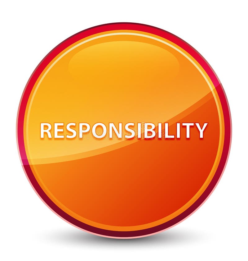 Responsibility Midnight Blue Prime Round Button Stock Vector ...