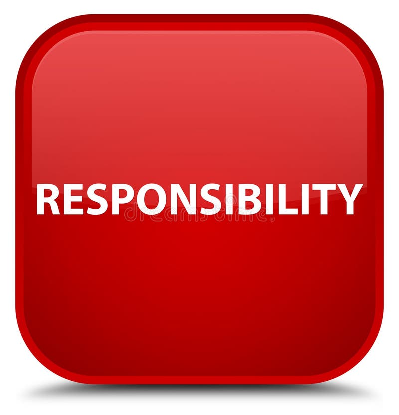 Responsibility Red Square Button Stock Illustrations – 10 ...