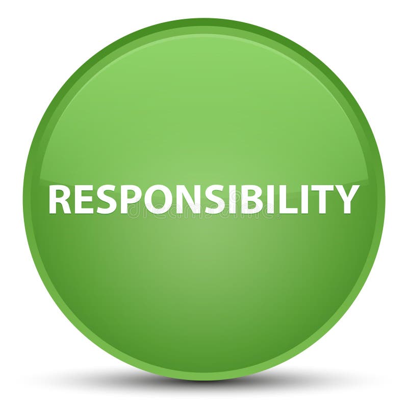 Responsibility Special Soft Green Round Button Stock Illustration ...