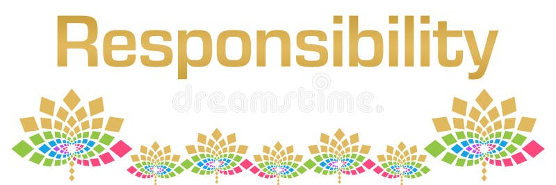 Responsibility Colorful Floral Horizontal Stock Illustration ...
