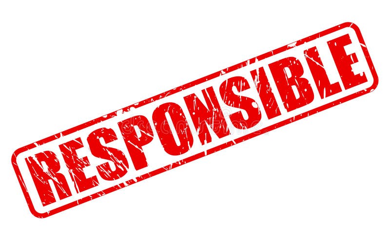 Responsible Red Stamp Text Stock Illustration - Image: 57869643