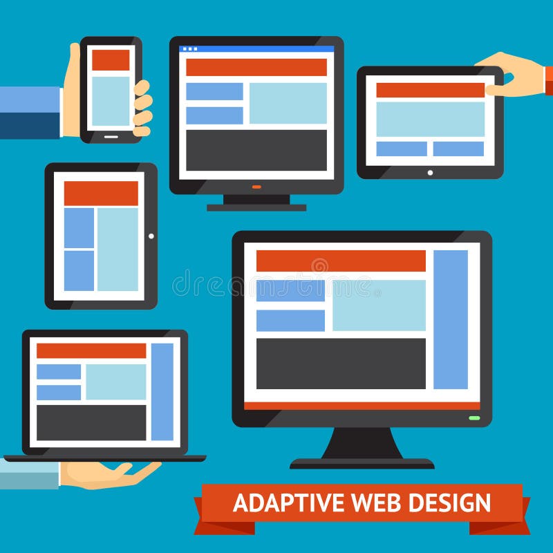 Responsive and Adaptive Design Stock Vector - Illustration of ...