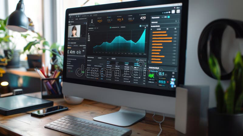 Responsive Admin Dashboard Design With Tailwind Css For User Management And Analytics Stock