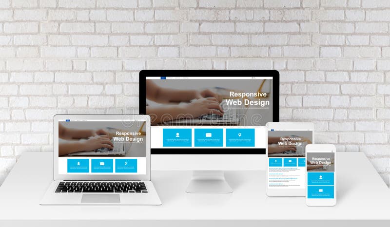 Responsive web design stock photo. Image of isolated - 86082648