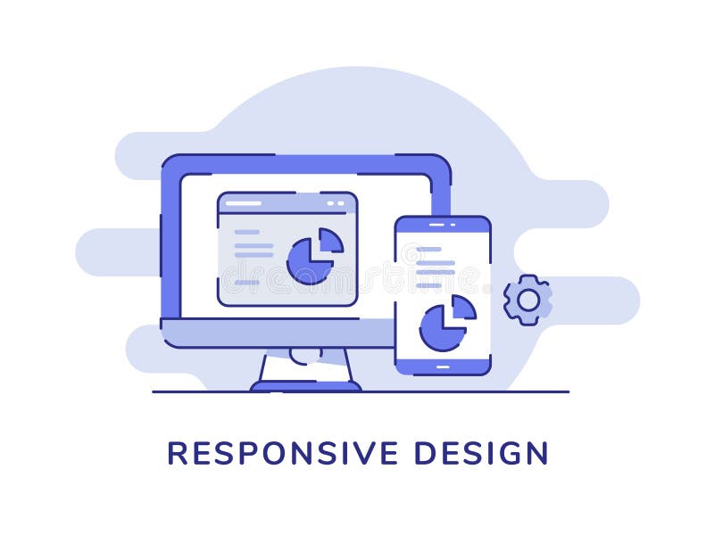 Responsive Design Concept Development Process White Isolated Background ...