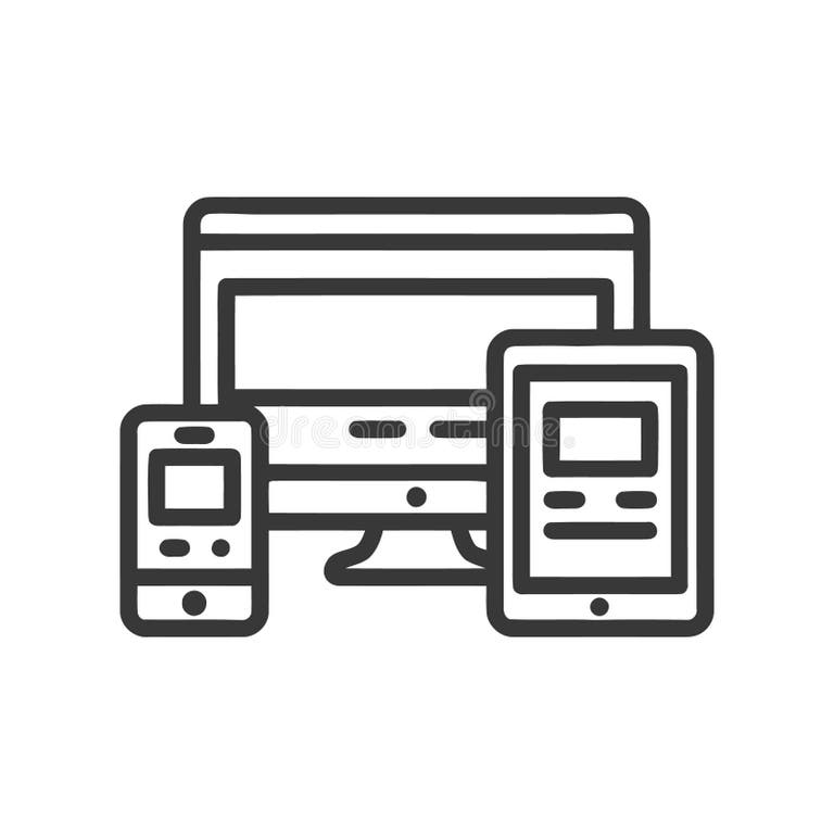 Responsive Web Design: Modern Devices, Computer, Tablet and Smartphone Stock Vector ...