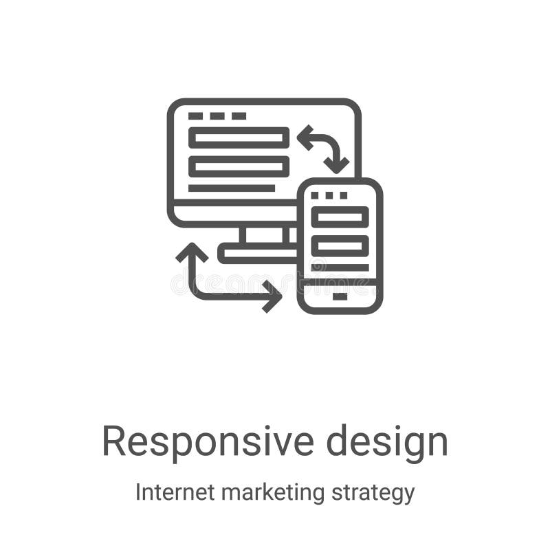 Responsive Design Icon Vector from Internet Marketing Strategy ...