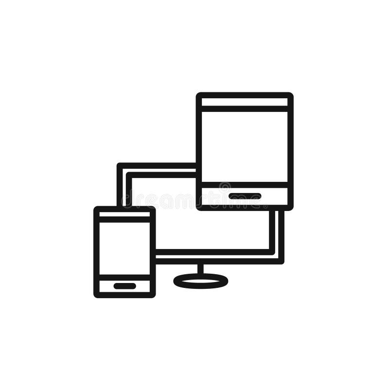 Responsive Design Icon Vector Set Collection For Web Stock Illustration