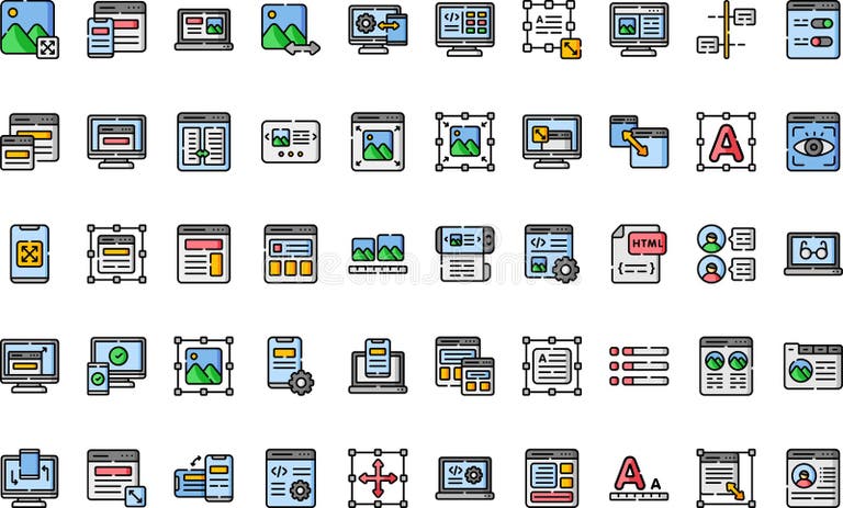 Responsive Design Icons High-Quality Vector Icons Collection with Editable Stroke. Ideal for ...