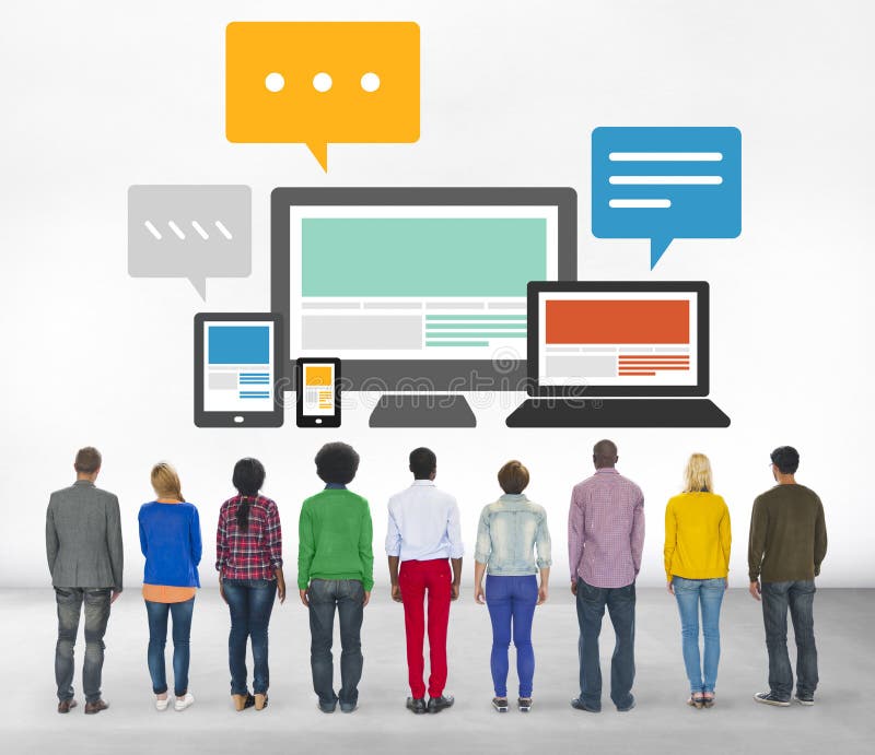 Responsive Design Internet Communication Technology Concept Stock Photo ...