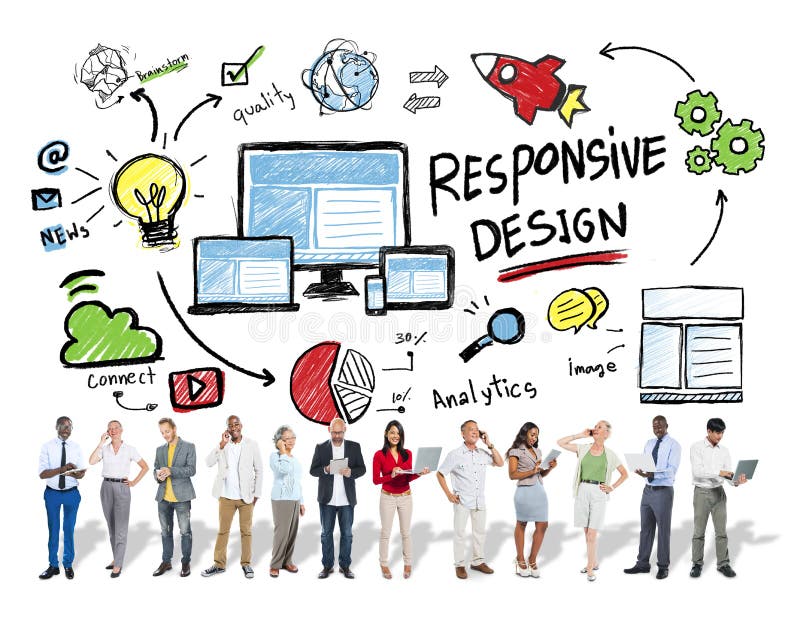 Responsive Design Internet Web Business Technology Concept Stock Image ...