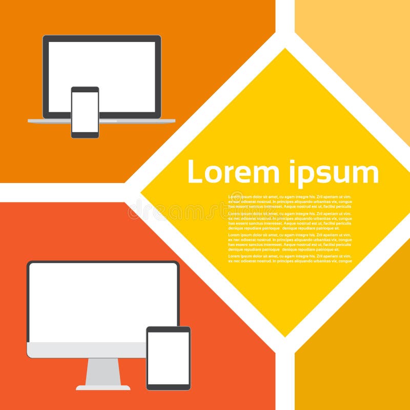 Responsive Design Laptop Phone Tablet Desktop Device Screen Size Stock ...