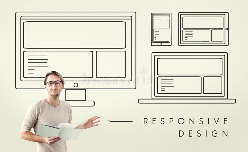 Responsive Design Layout Connection Content Concept Stock Image - Image ...