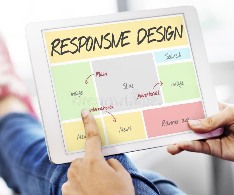 Responsive Design Layout Software Concept Stock Image - Image of online ...
