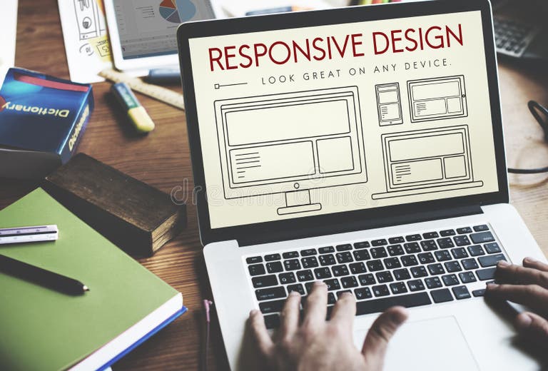 Responsive Design Layout Webpage Template Concept Stock Photo - Image ...