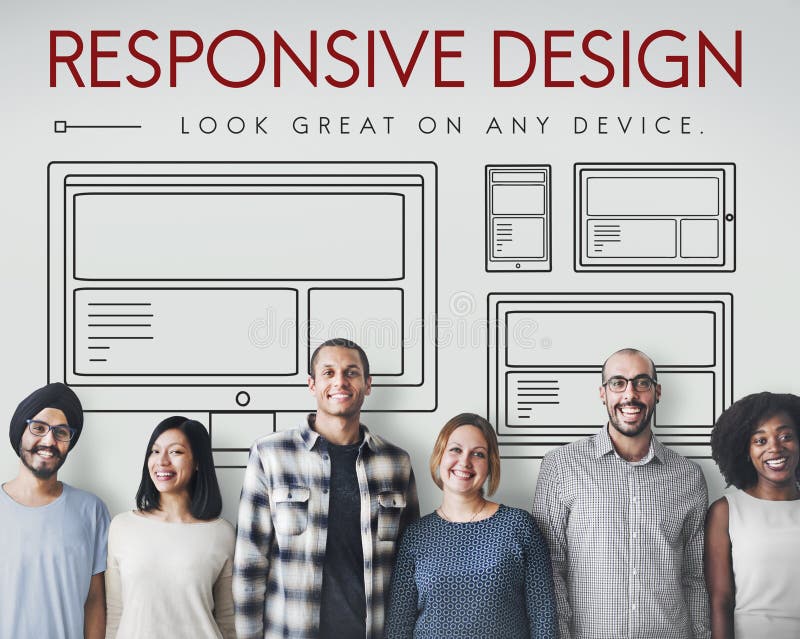 Responsive Design Layout Webpage Template Concept Stock Photo - Image ...