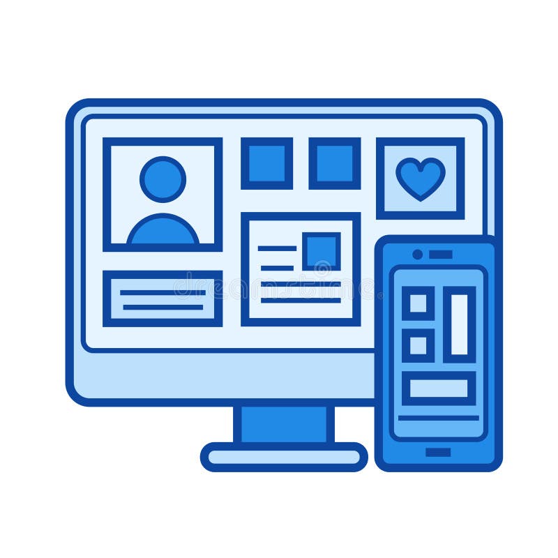 Responsive Design Line Icon. Stock Vector - Illustration of graphic ... Responsive Design Line Icon. Stock Vector - Illustration of graphic ...
