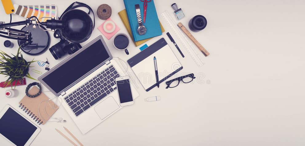 Responsive Design Mockup Hero Header Stock Photo - Image of computer ...