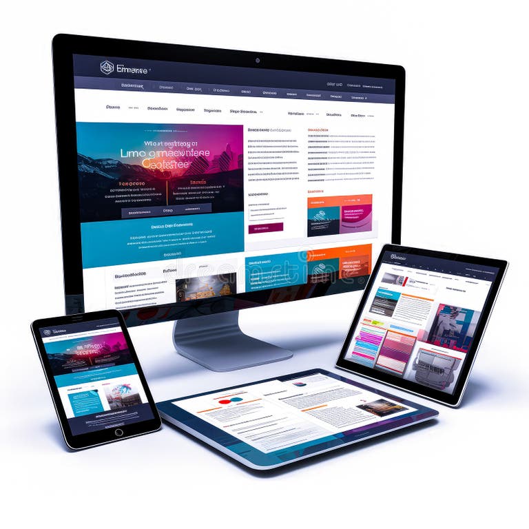 Responsive Design Mockup of a Website and App with a Focus on the ...