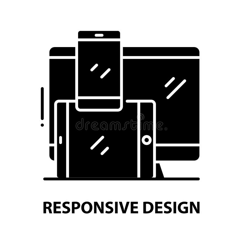Responsive Design Line Icon, Outline Symbol, Vector Illustration ...