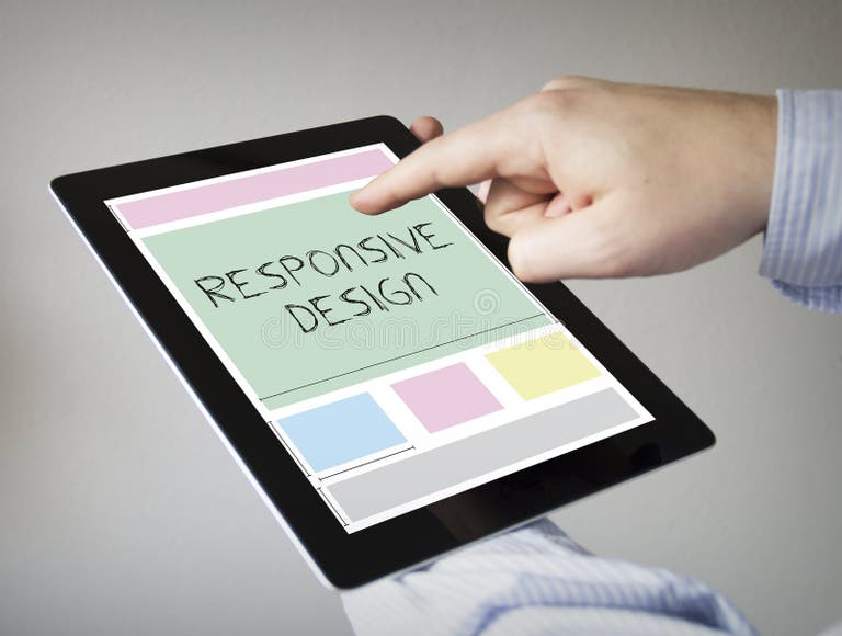 Responsive Design on a Tablet Stock Image - Image of innovation, keypad ...