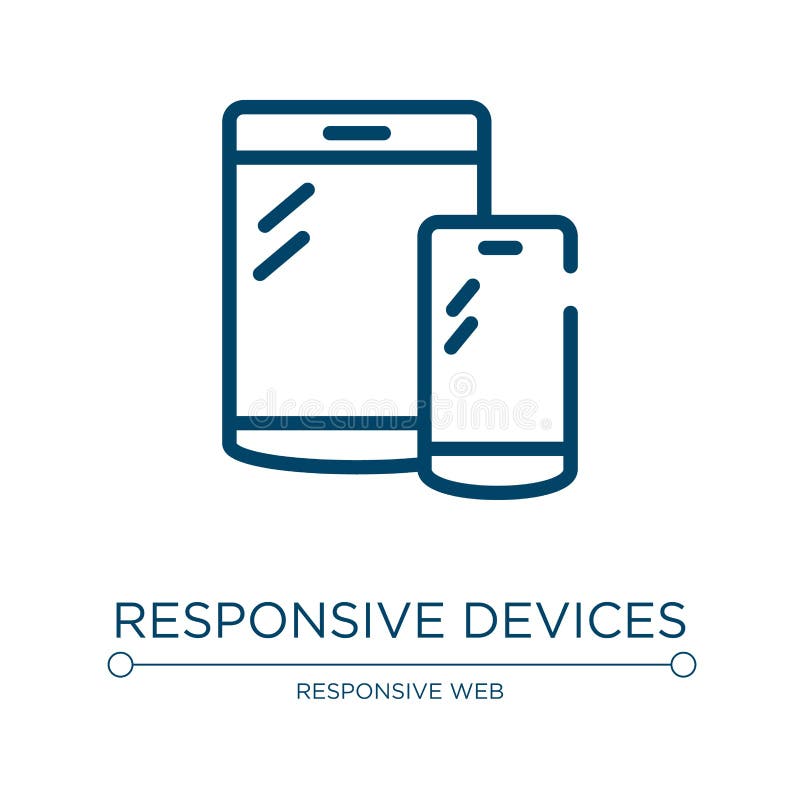 Responsive Devices Icon. Linear Vector Illustration from Responsive Web ...