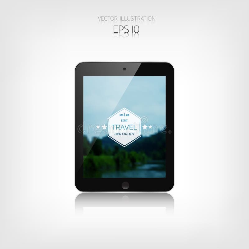 Responsive Hipster Travel Web Design. Adaptive User Interface. Tablet ...