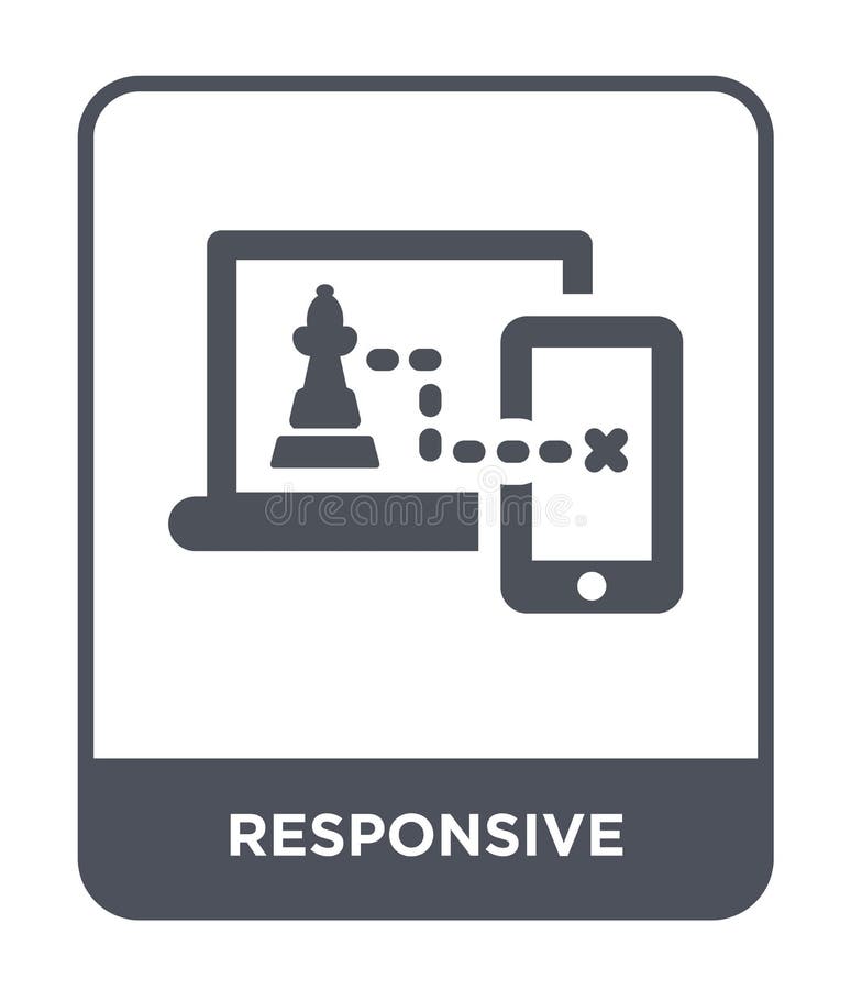 Responsive Icon in Trendy Design Style. Responsive Icon Isolated on ...