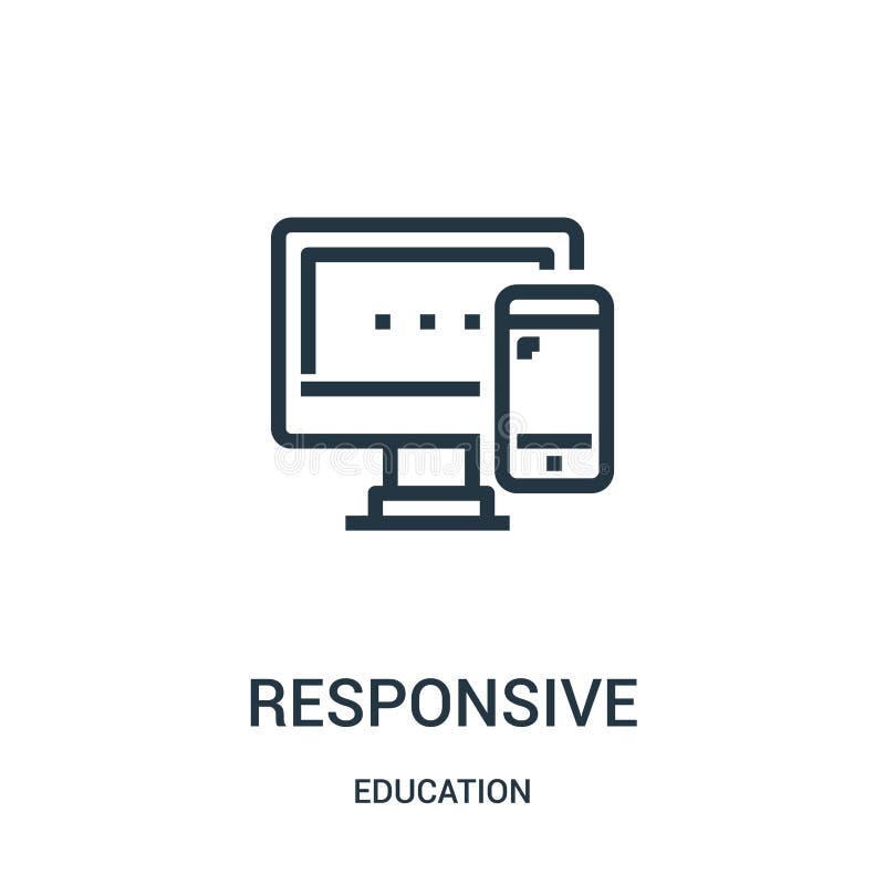 Responsive Icon Vector from Communication Collection. Thin Line ...