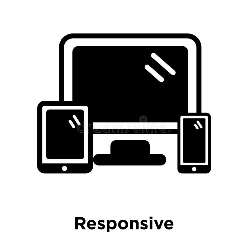 Responsive Icon Vector Sign and Symbol Isolated on White Background ...