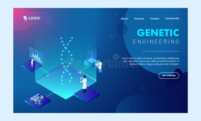 Responsive Landing Page or Hero Banner Design for Genetic Engineering ...