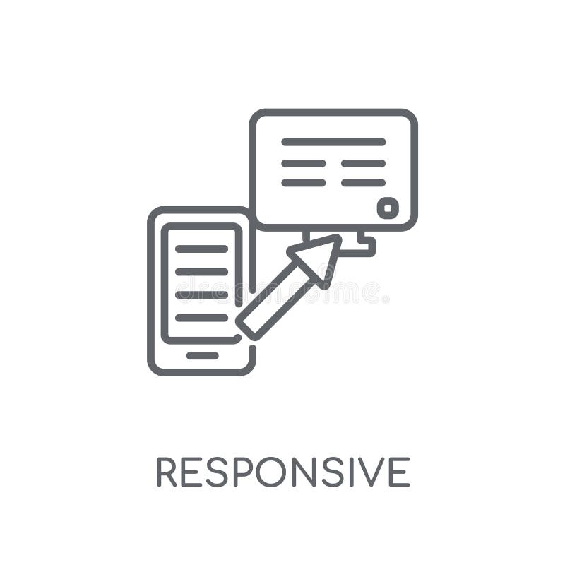Responsive Linear Icon. Modern Outline Responsive Logo Concept O Stock ...