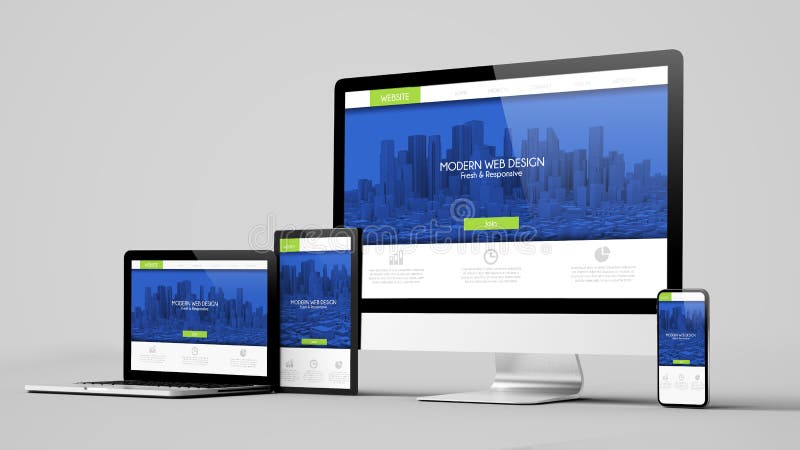 Responsive Modern Design Website Devices Collection Mockup Stock ...