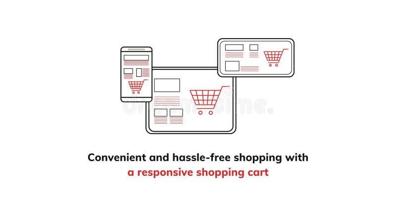 Responsive Shopping Cart Banner on Light Background. Stylish E-Commerce ... Responsive Shopping Cart Banner on Light Background. Stylish E-Commerce ...