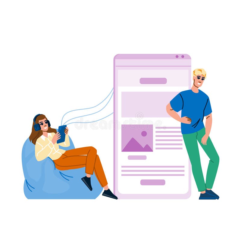 Responsive Usability Website Vector Stock Vector - Illustration of ...