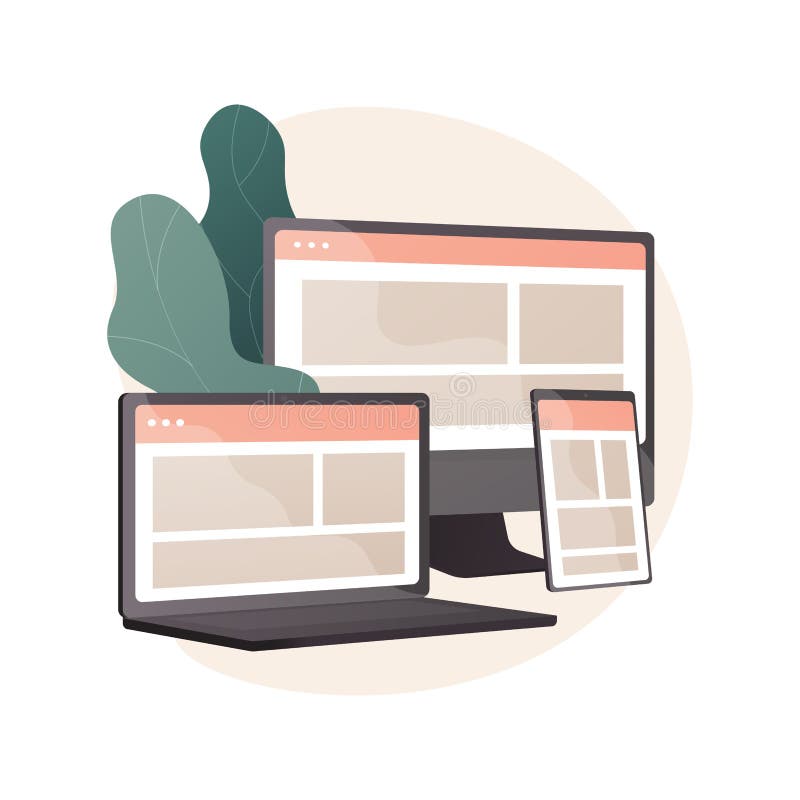 Responsive Web Design Abstract Concept Vector Illustration. Stock ...