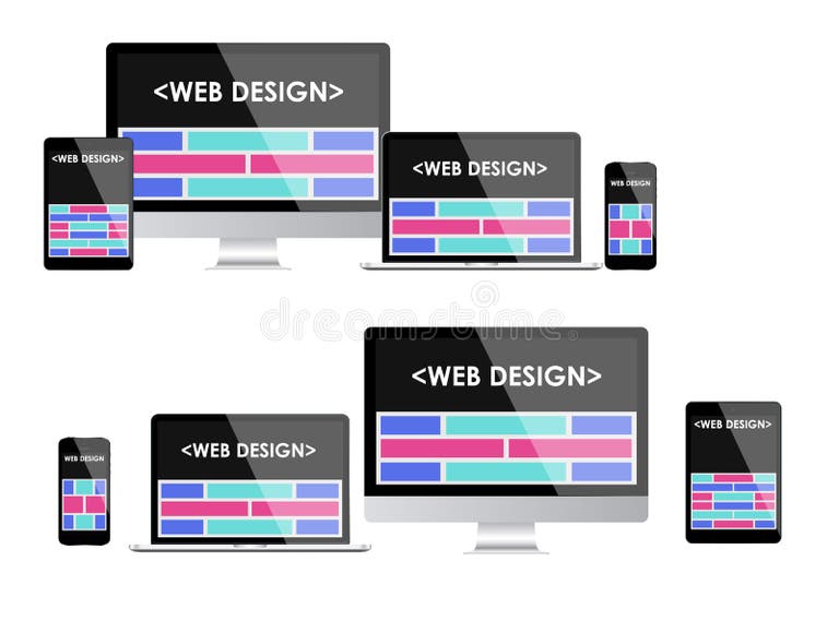 Responsive Web Design. Adaptive User Interface Stock Vector ...