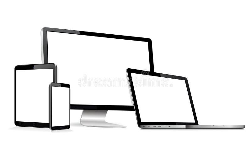 Responsive Web Design Computer Display, Laptop, Tablet Pc with Mobile ...