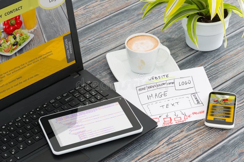 Responsive web design stock vector. Illustration of interface - 32258929