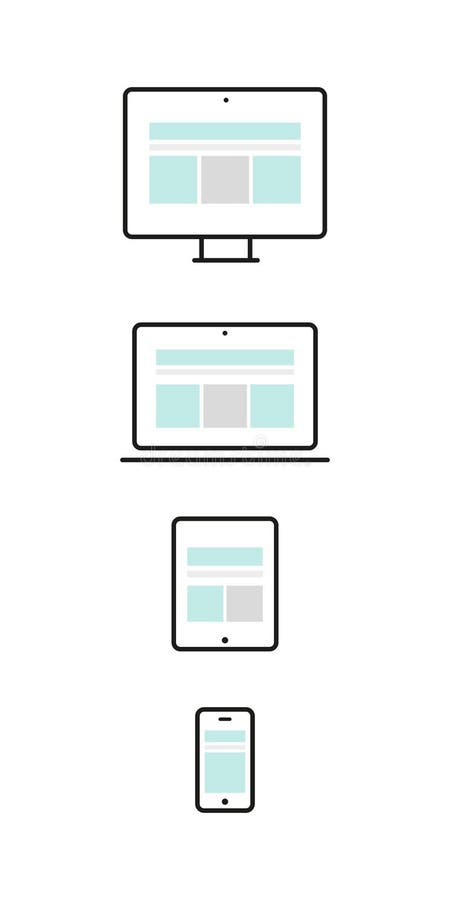 Responsive Web Design. Device: Desktop Computer, Laptop, Tablet and ...