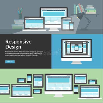 Website Mockup Different Devices Stock Illustrations – 216 Website ...