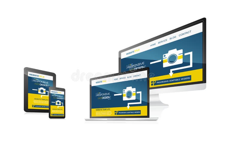 Responsive Web Design with Different Devices. Stock Vector ...