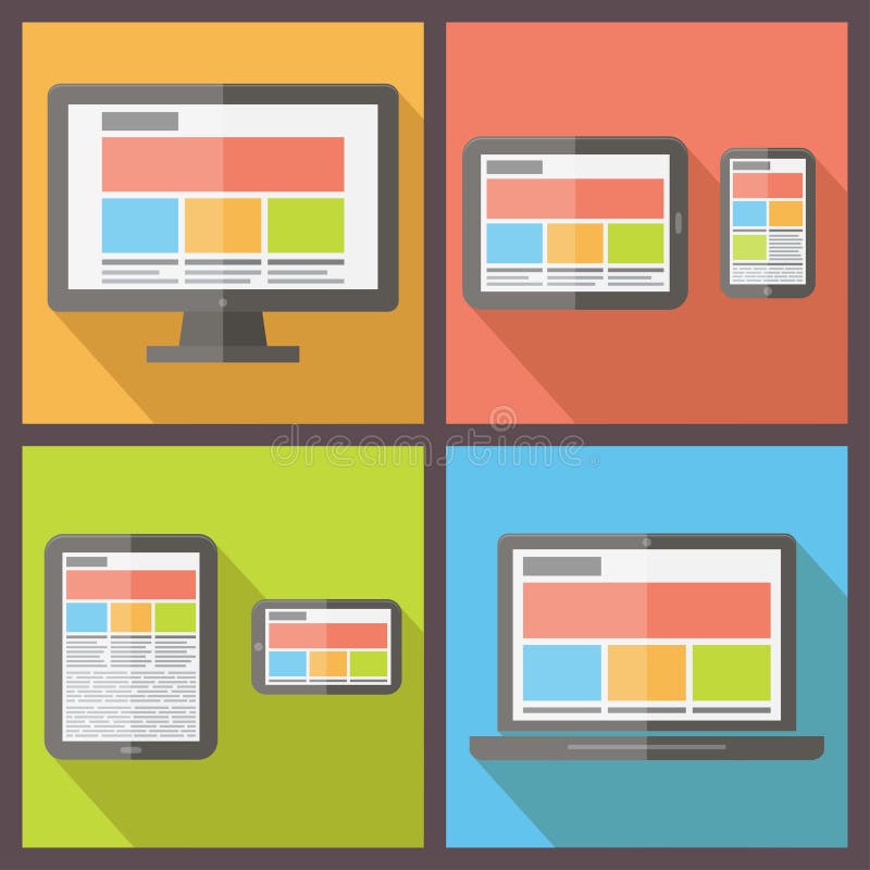 Adaptive web design stock vector. Illustration of mobile - 38476579