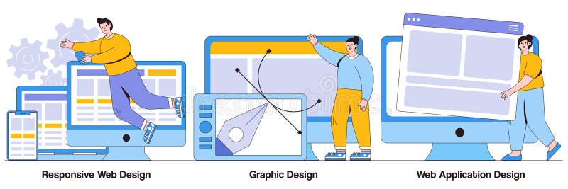 Responsive Web Design, Graphic Design, Web Application Design Concept ...